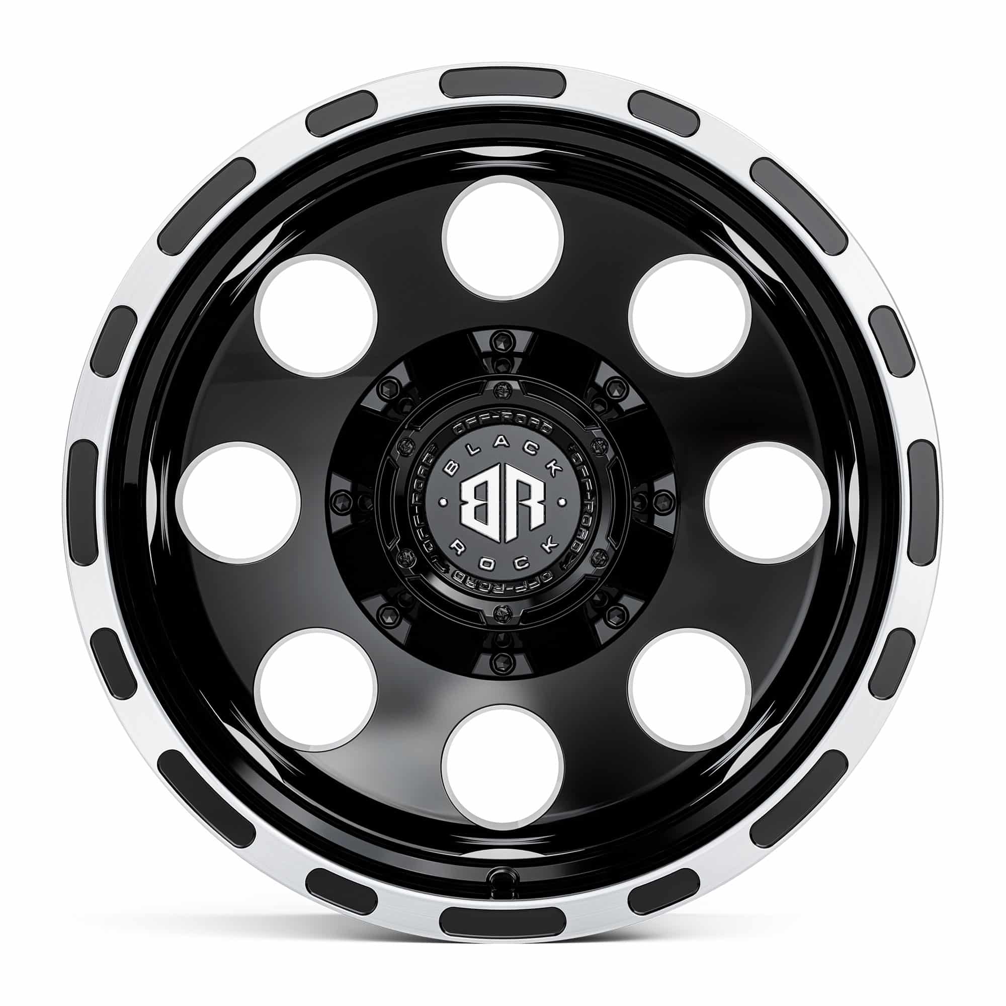 BLACK ROCK LIGHTNING BLACK MACHINED LIP 16X10 5X139.7 WHEEL - Wheel Zone